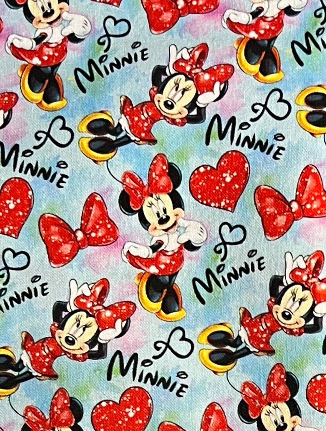 Minnie Mouse Red Bow Remnants | 100% Cotton - Etsy
