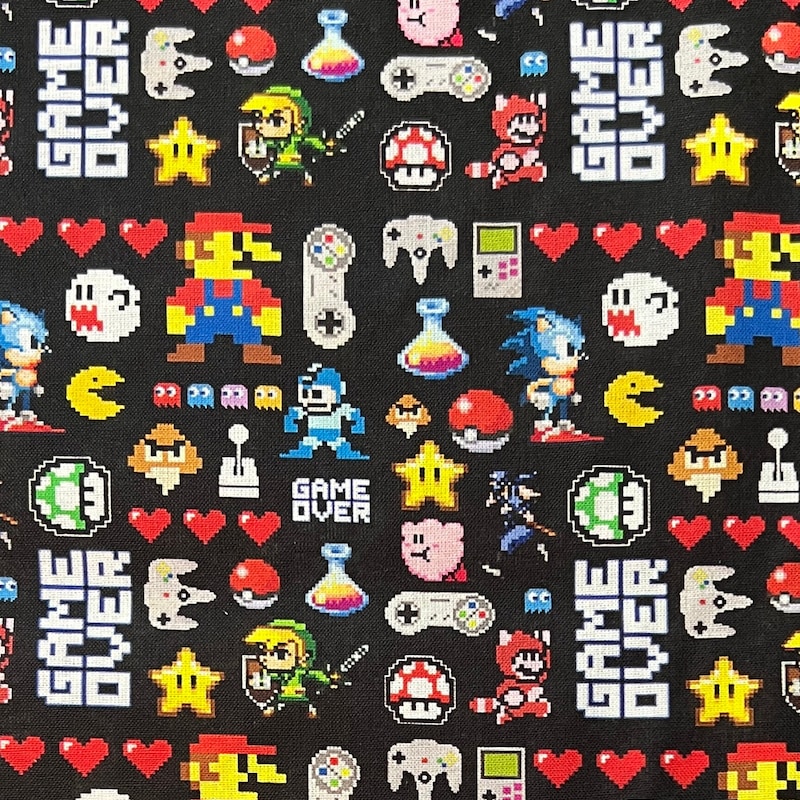 Video Game Fabric - Etsy