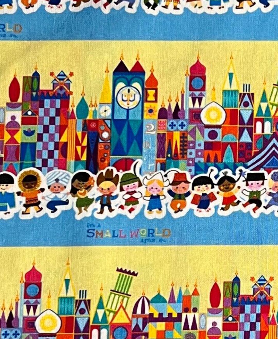 Disney's It's a Small World Remnants | 100% Cotton Fabric - Etsy
