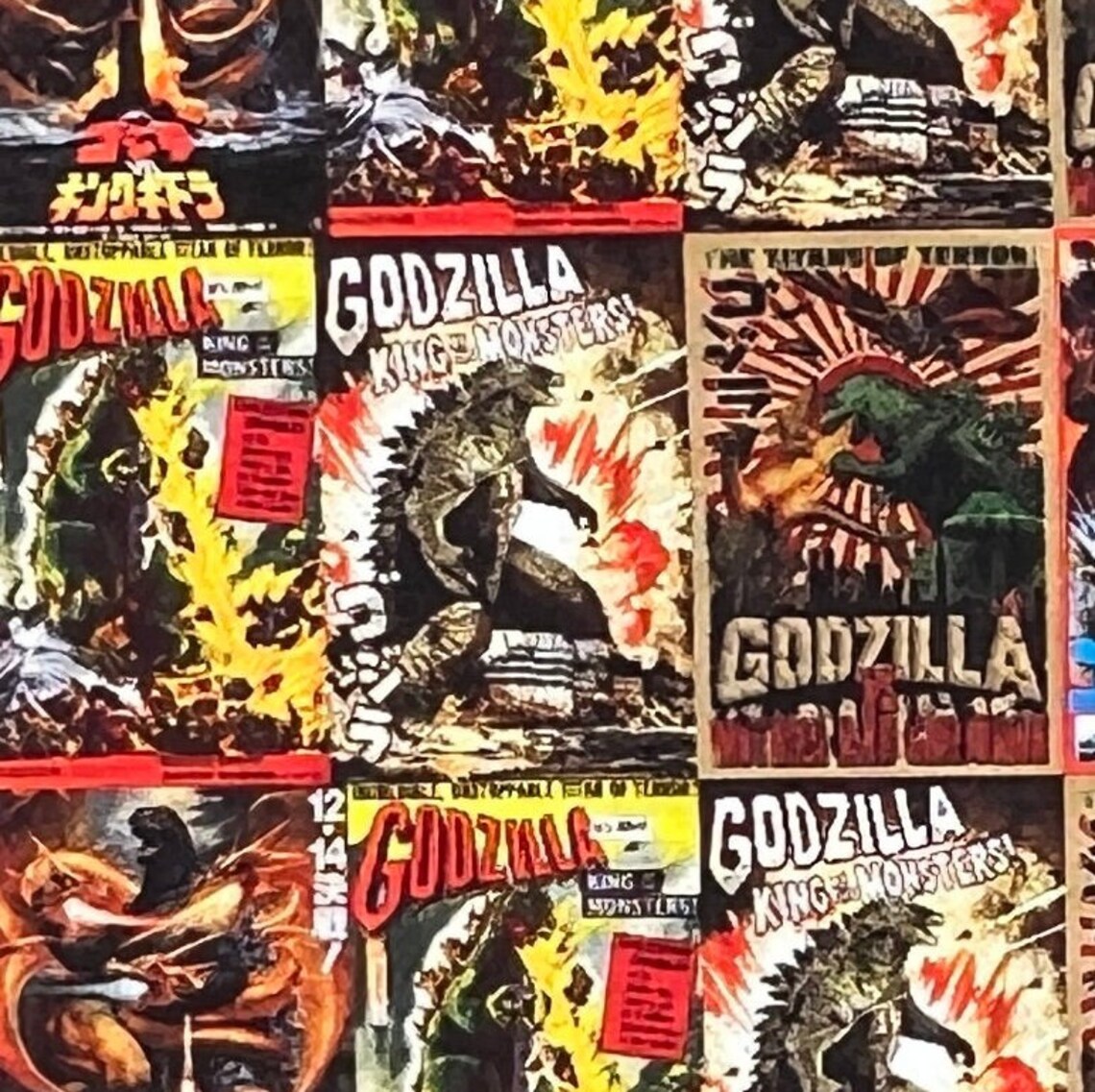 Godzilla Remnants | 100% Cotton Fabric - Etsy