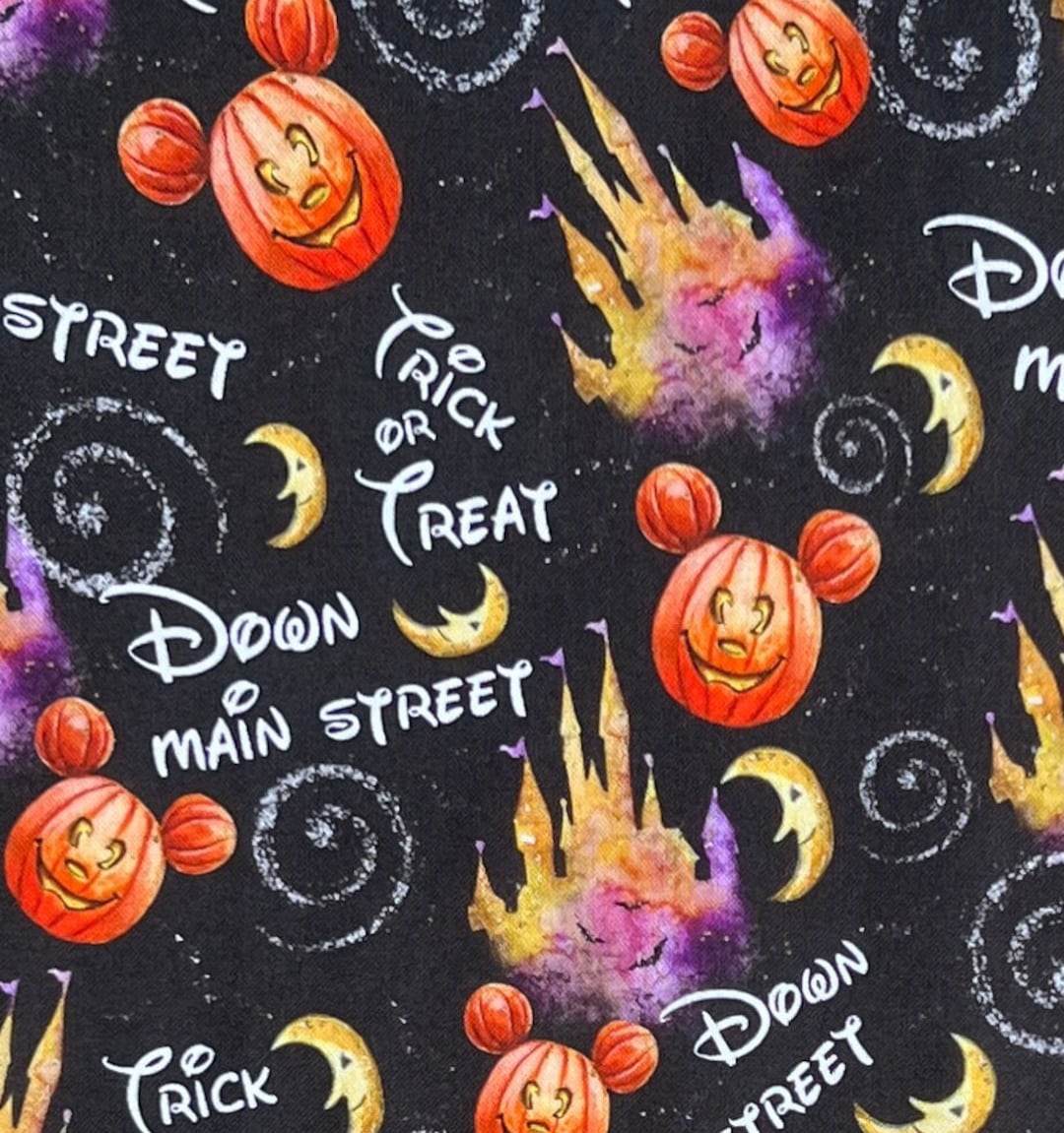 Halloween Mickey and Minnie Mouse Remnants | 100% Cotton Fabric - Etsy