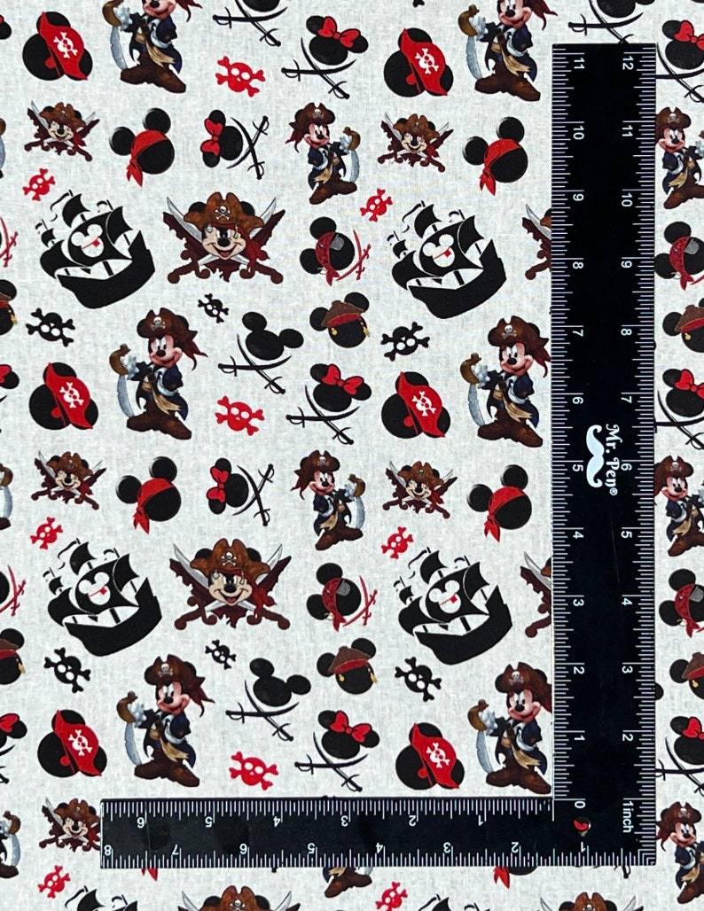 Pirate Mickey Mouse Remnants 100% Cotton - Etsy