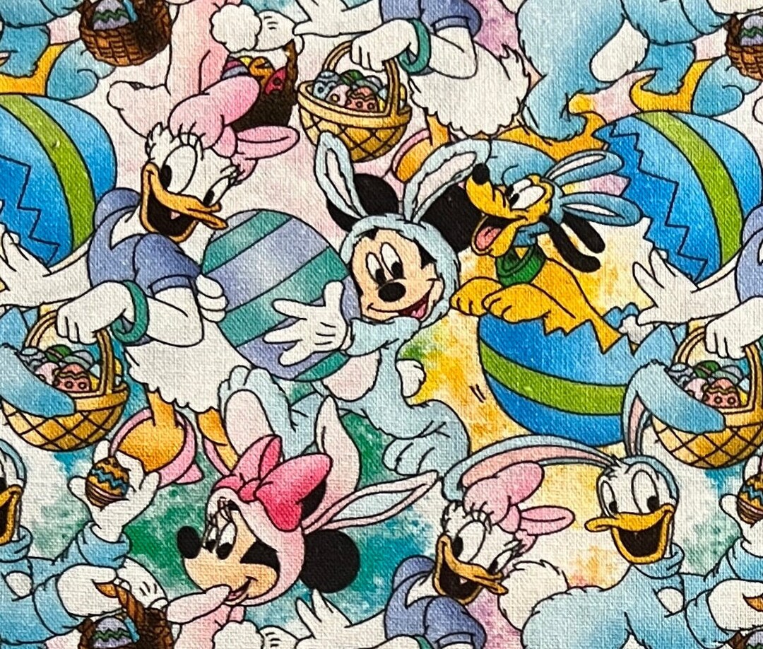 Disney Mickey Mouse Easter Remnants | 100% Cotton - Etsy
