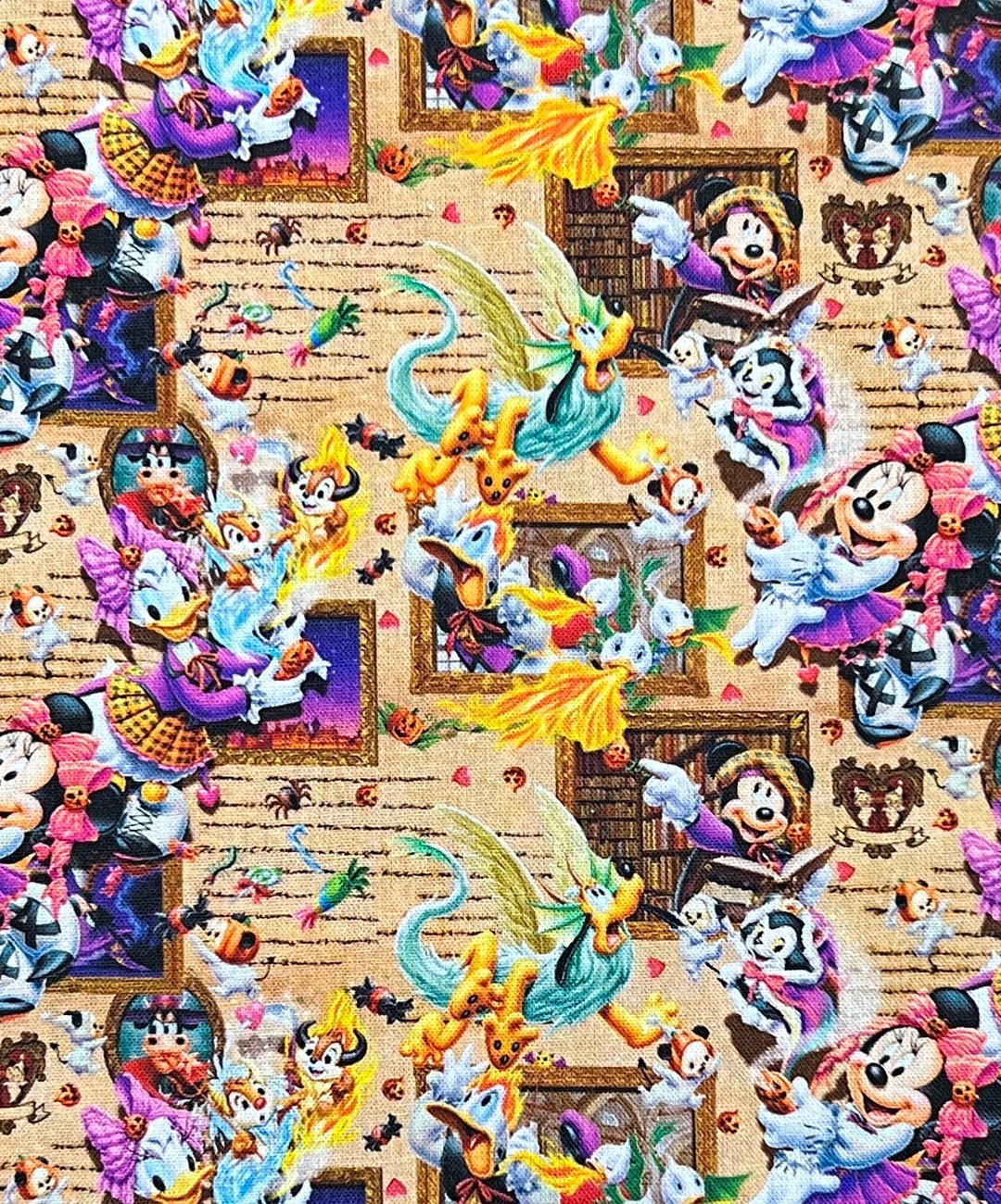 Mickey Mouse and Friends Remnants | 100% Cotton Fabric - Etsy