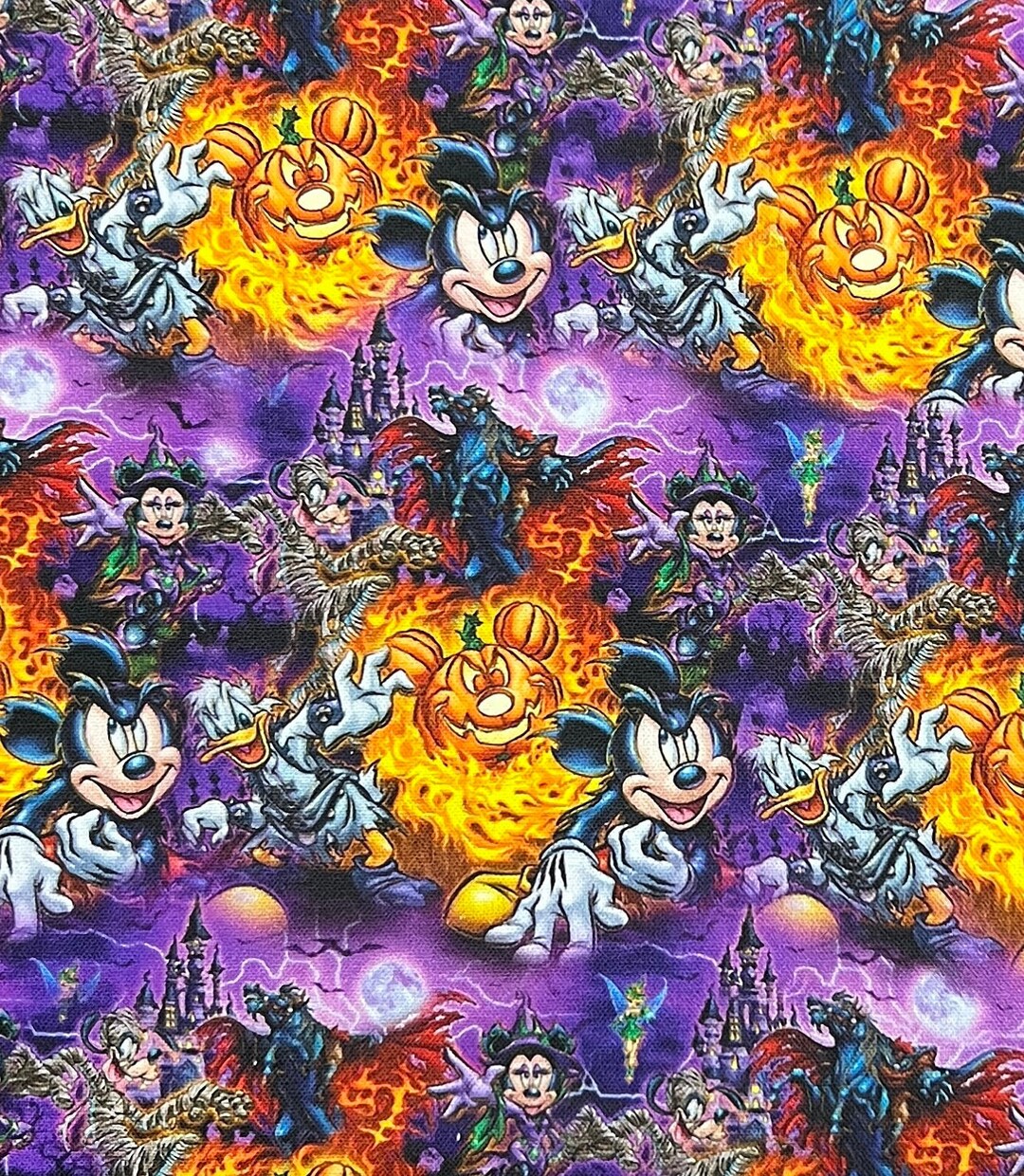 Mickey Mouse and Friends Halloween Remnants | 100% Cotton Fabric - Etsy
