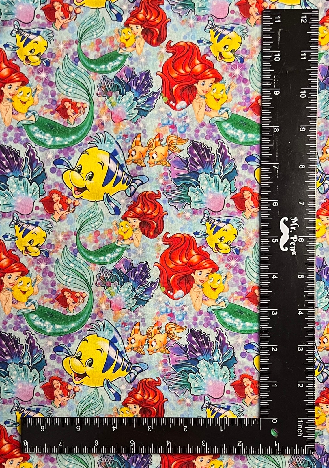 Disney's Little Mermaid Remnants | 100% Cotton Fabric - Etsy