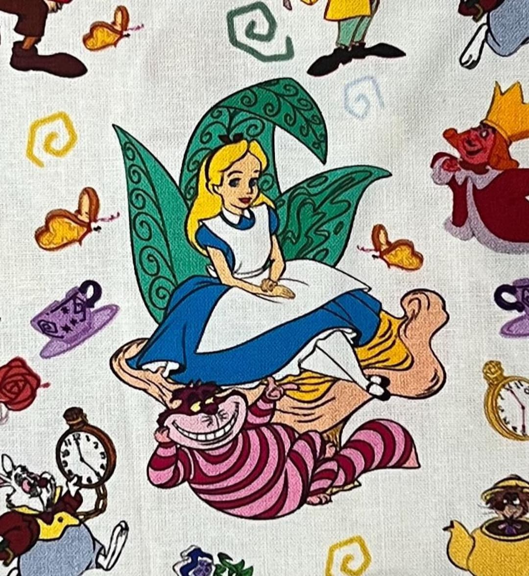 Alice in Wonderland Remnants | 100% Cotton Fabric - Etsy
