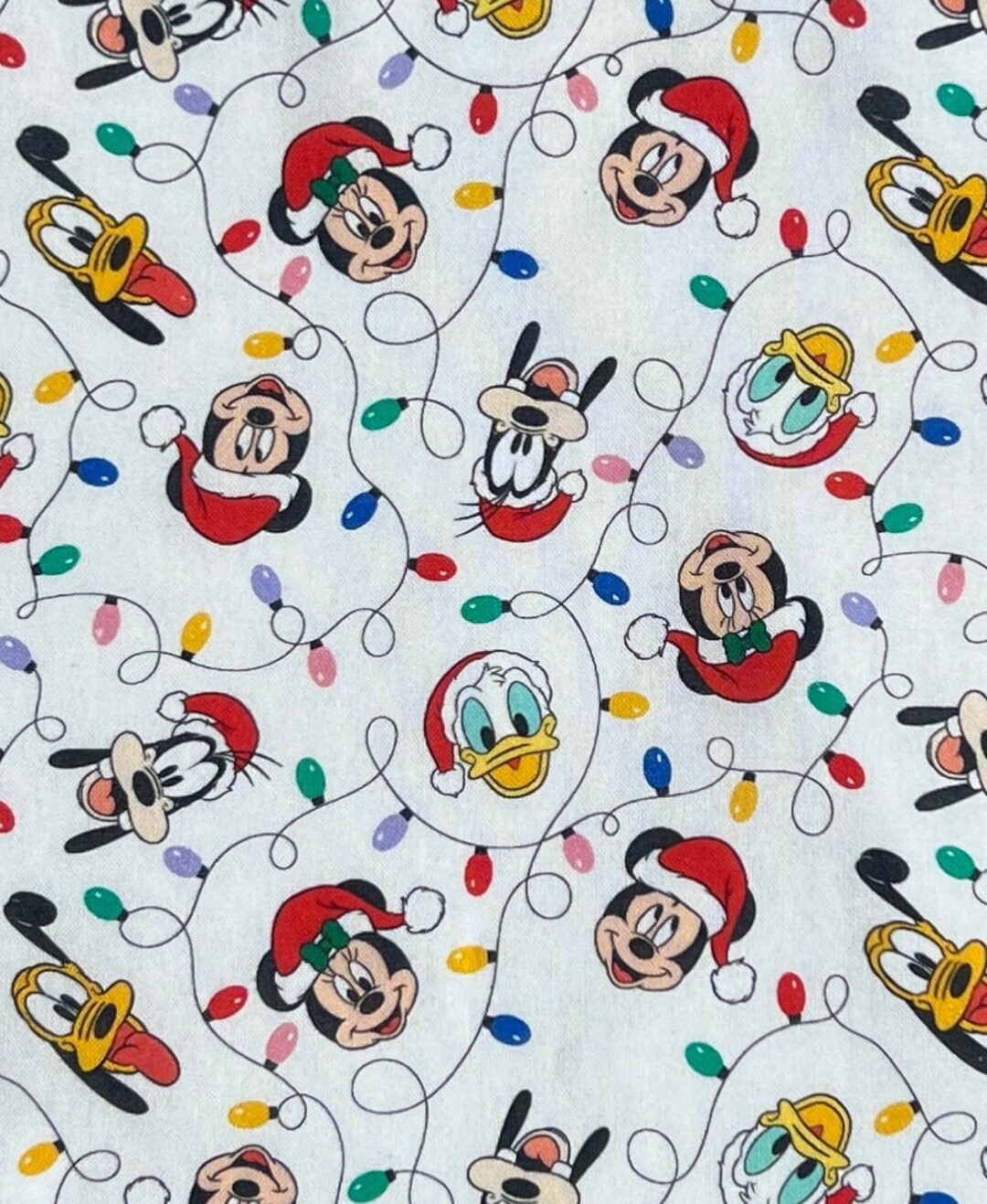 Mickey Mouse and Friends Christmas Remnants | 100% Cotton - Etsy