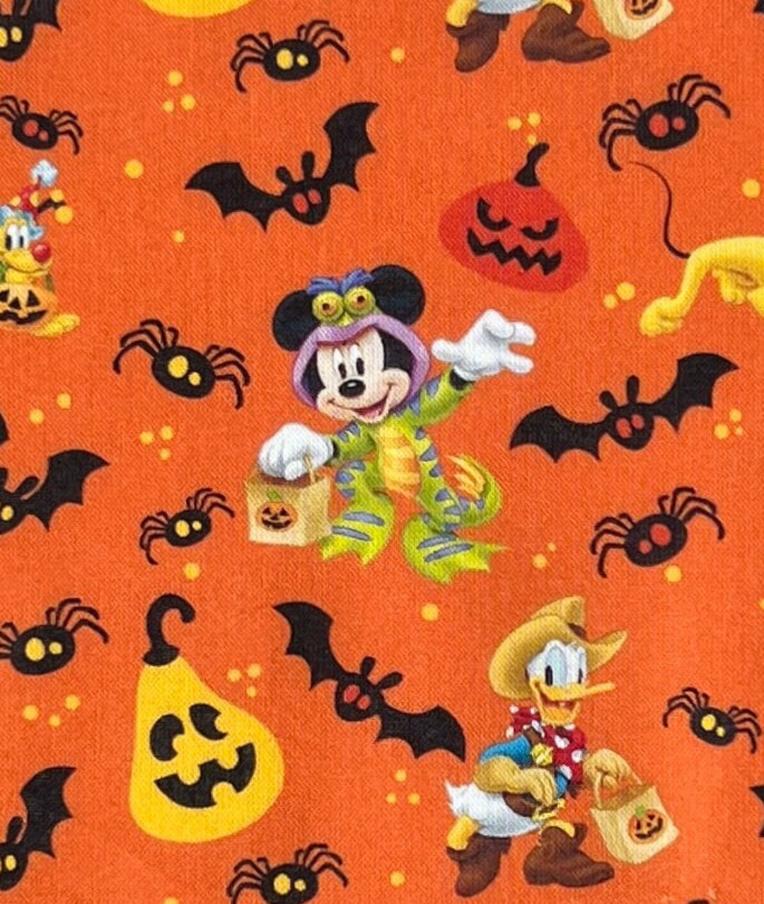 Mickey Mouse and Friends Halloween Remnants | 100% Cotton Fabric - Etsy