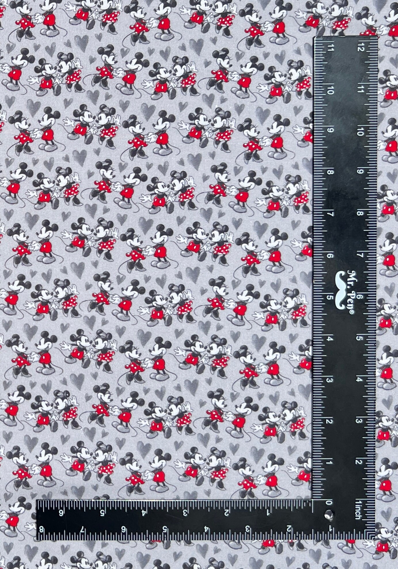 Mickey and Minnie Mouse in Love Remnants 100% Cotton Fabric - Etsy