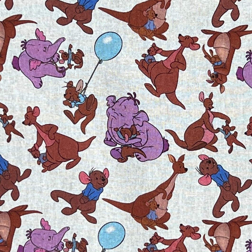 Winnie the Pooh Remnants 100% Cotton Kanga, Roo, Heffalump - Etsy