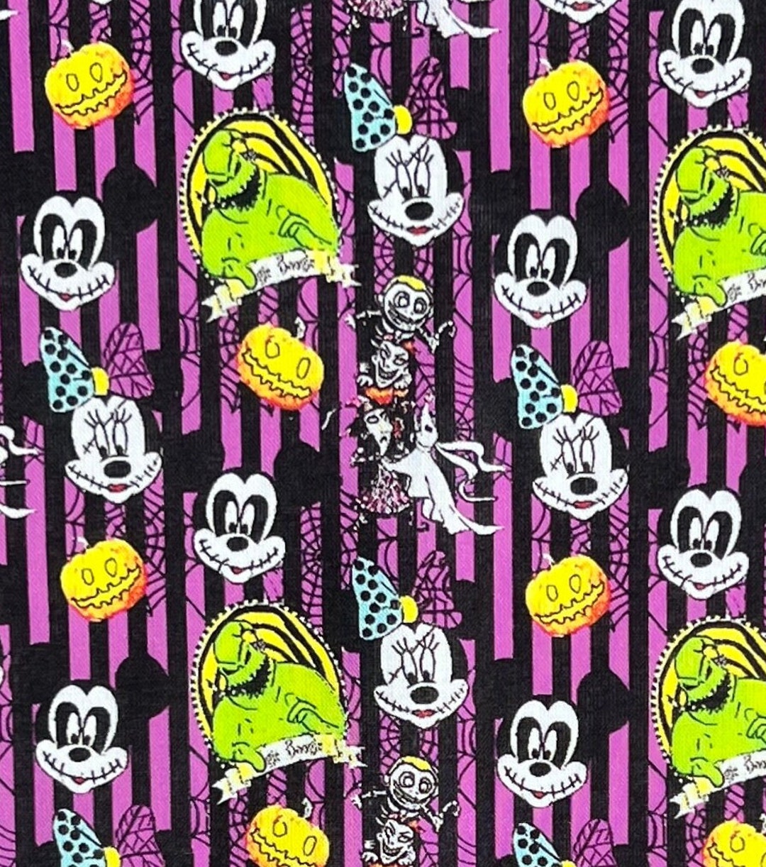 Mickey and Minnie Mouse Halloween Remnants | Jack Skellingtion, Oogie ...