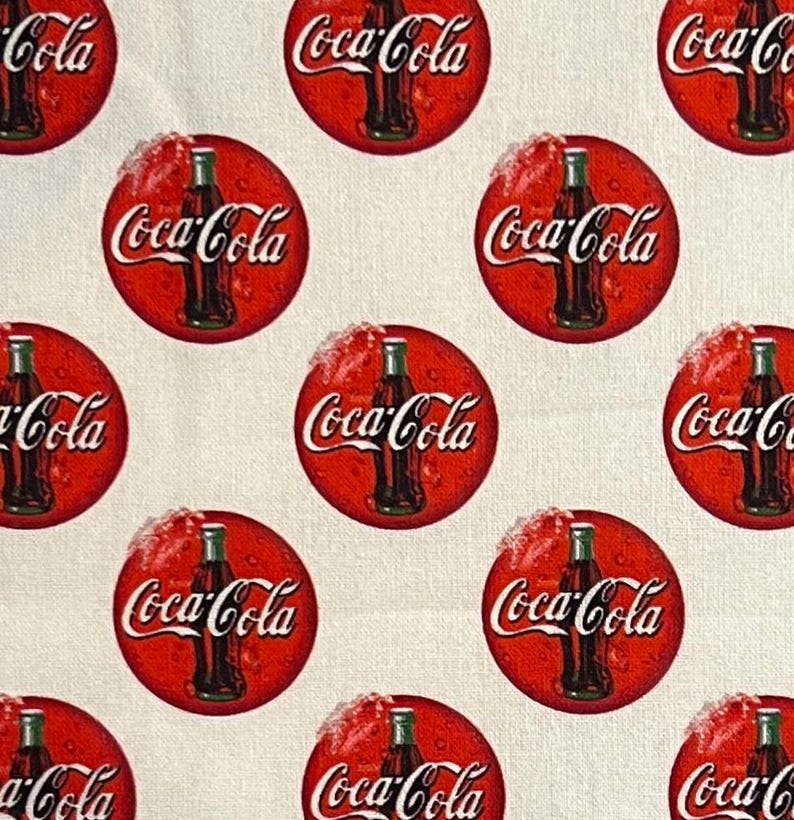 Coca Cola Remnants | 100% Cotton - Etsy