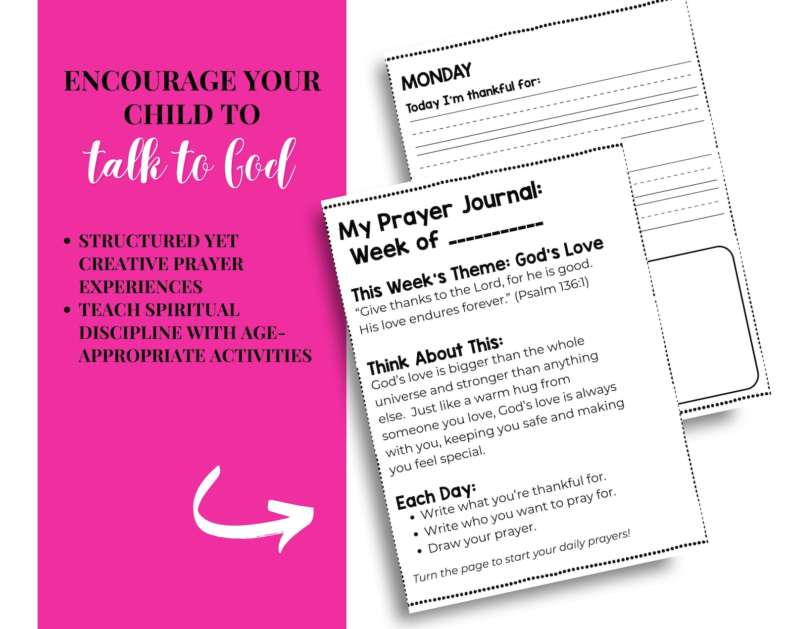 Kids Prayer Journal Printable, Prayer Notebook for Kids, Printable ...