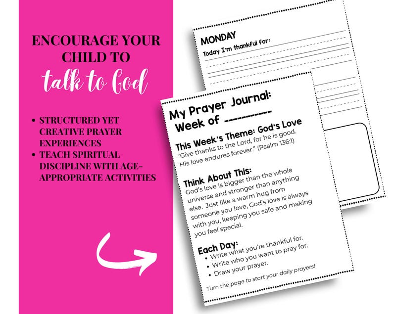 Kids Prayer Journal Printable, Prayer Notebook for Kids, Printable ...