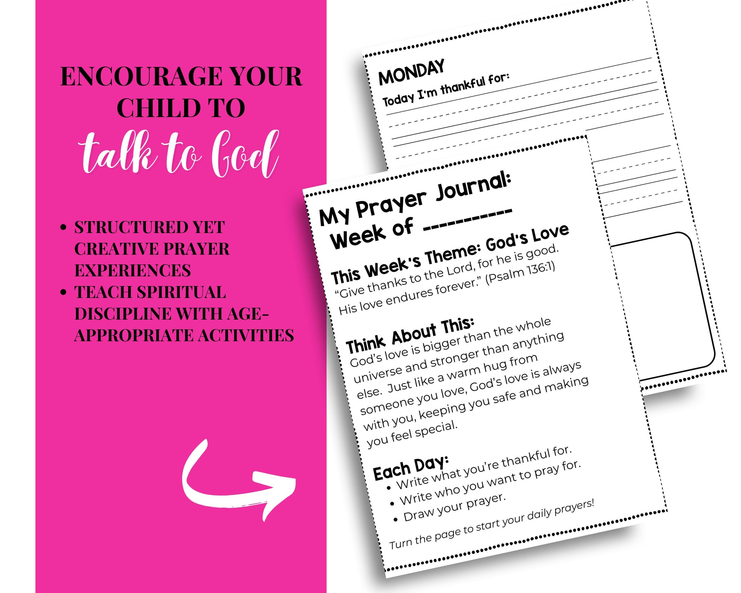 Kids Prayer Journal Printable, Prayer Notebook for Kids, Printable ...