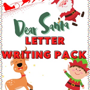 Dear Santa Letter Printable, Christmas Activities for Kids, Writing ...