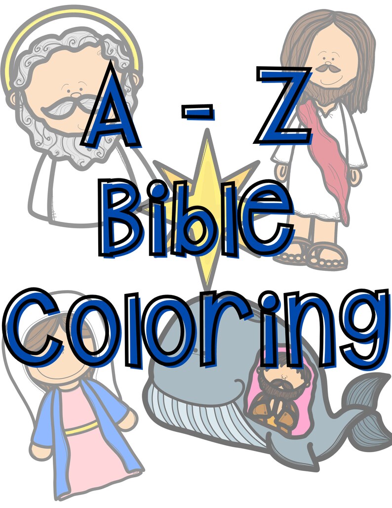 Bible Coloring Pages for Kids, Christian Coloring Book, Sunday School ...