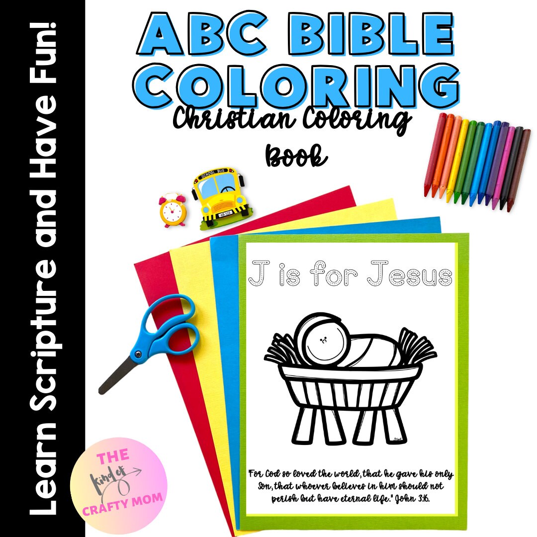 Bible Coloring Pages for Kids, Christian Coloring Book, Sunday School ...
