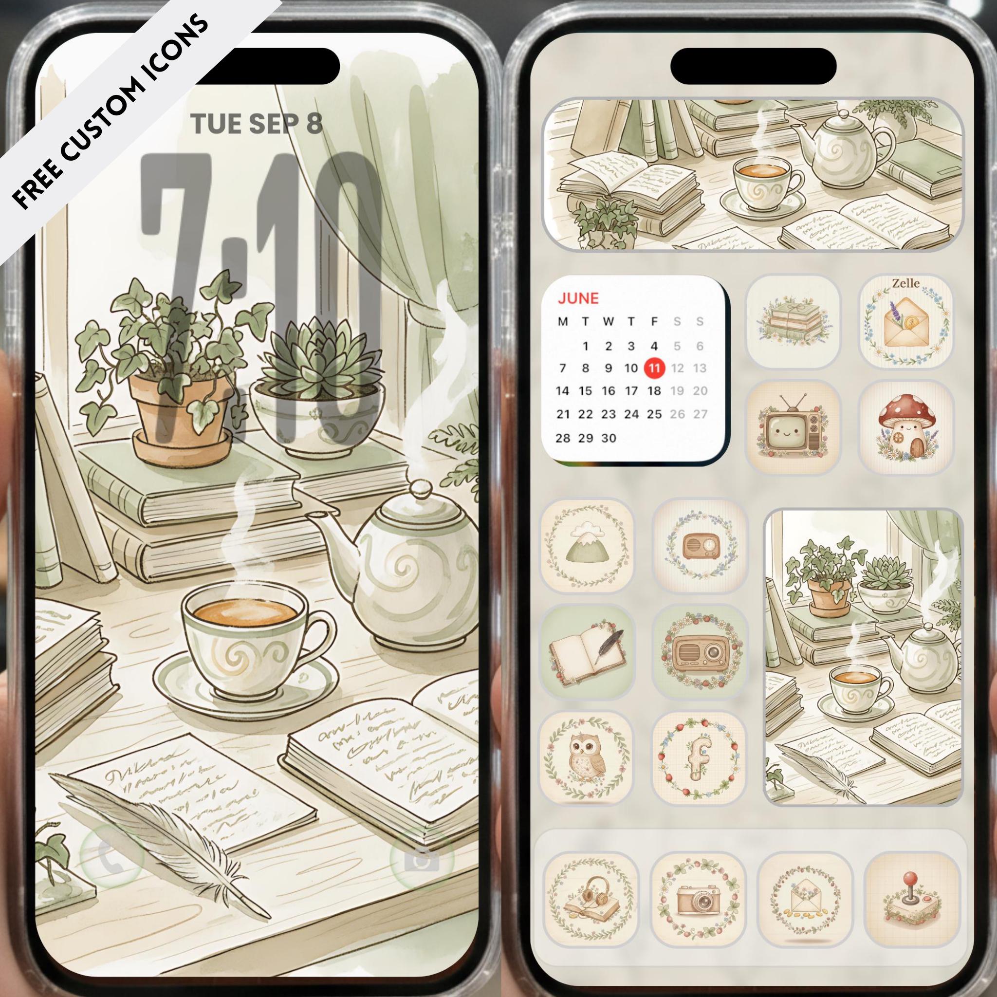 Aesthetic Cottagecore App Icons IOS & Widgets and Wallpapers, Aesthetic ...