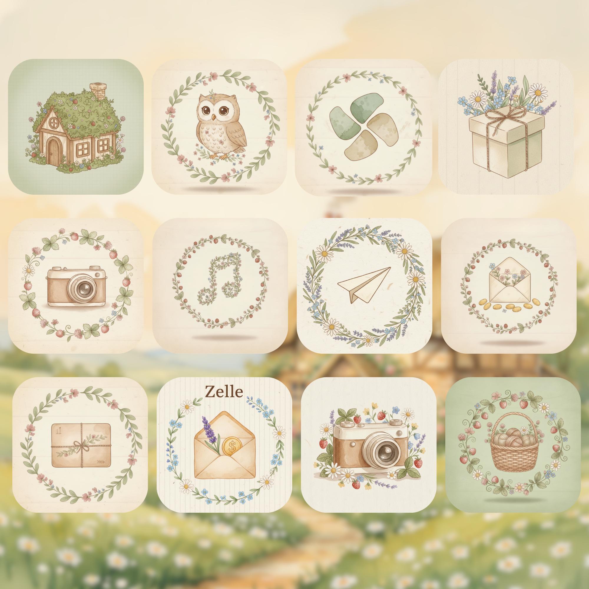 Aesthetic Cottagecore App Icons IOS & Widgets and Wallpapers, Aesthetic ...