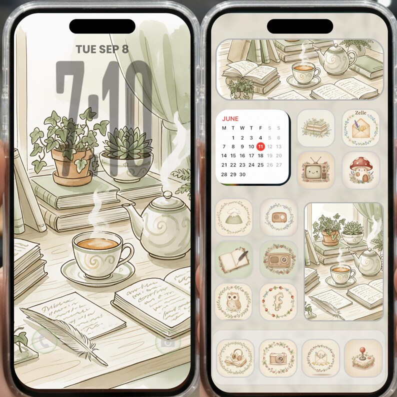 Aesthetic Cottagecore App Icons IOS & Widgets and Wallpapers, Aesthetic ...