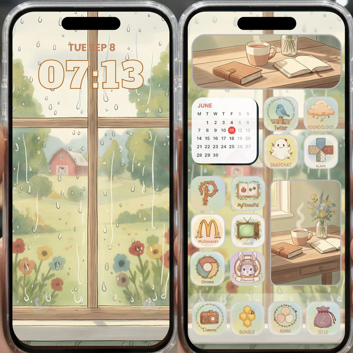 Cozy Handmade Farming App Icons IOS & Widgets and Wallpapers, Desktop ...