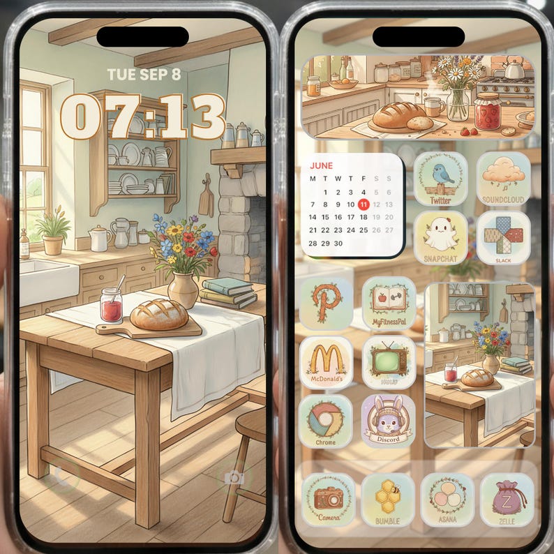 Cozy Handmade Farming App Icons IOS & Widgets and Wallpapers, Desktop ...