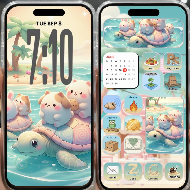 Island App Icons, Widgets & Wallpapers | Tropical Island Kawaii ...
