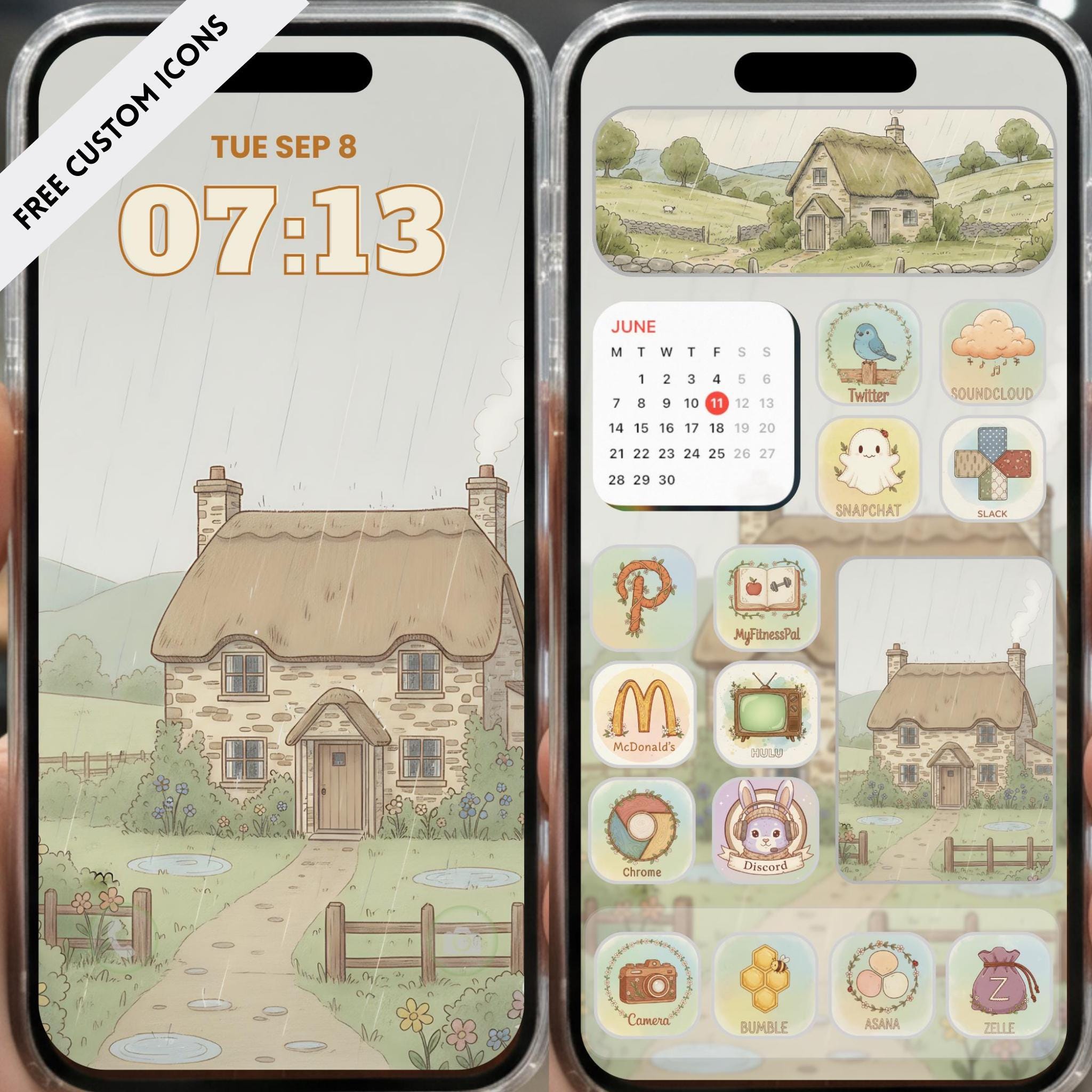 Cozy Handmade Farming App Icons IOS & Widgets and Wallpapers, Desktop ...
