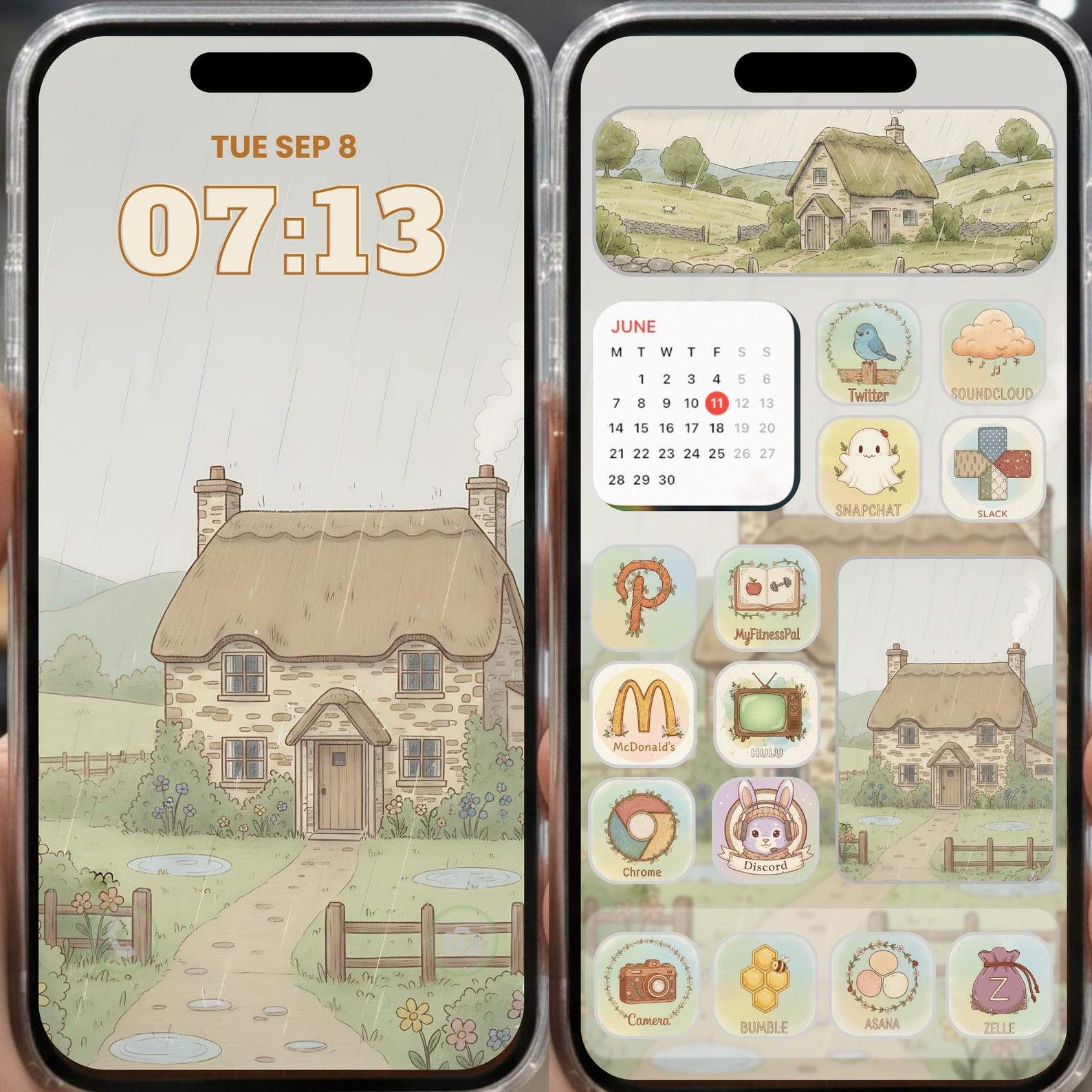 Cozy Handmade Farming App Icons IOS & Widgets and Wallpapers, Desktop ...