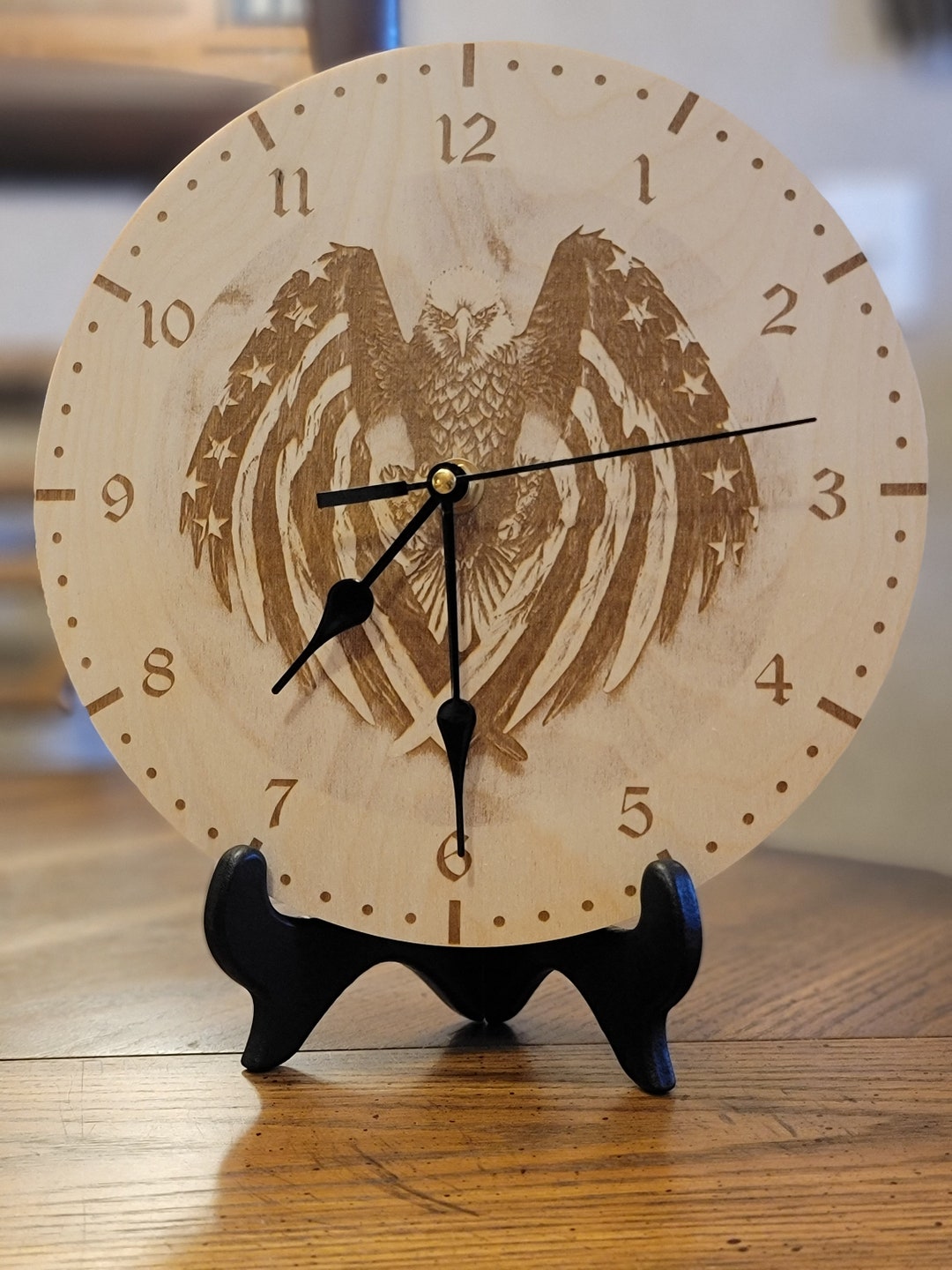 Laser Engraved Wooden Clock - Etsy