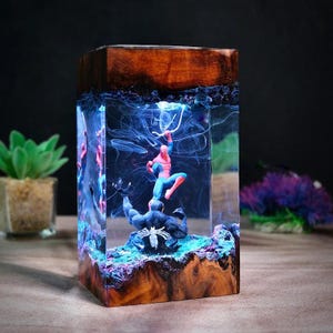 Super Hero Epoxy Lamp Anime Resin Lamp Gaint Hero Figure Terrarium ...
