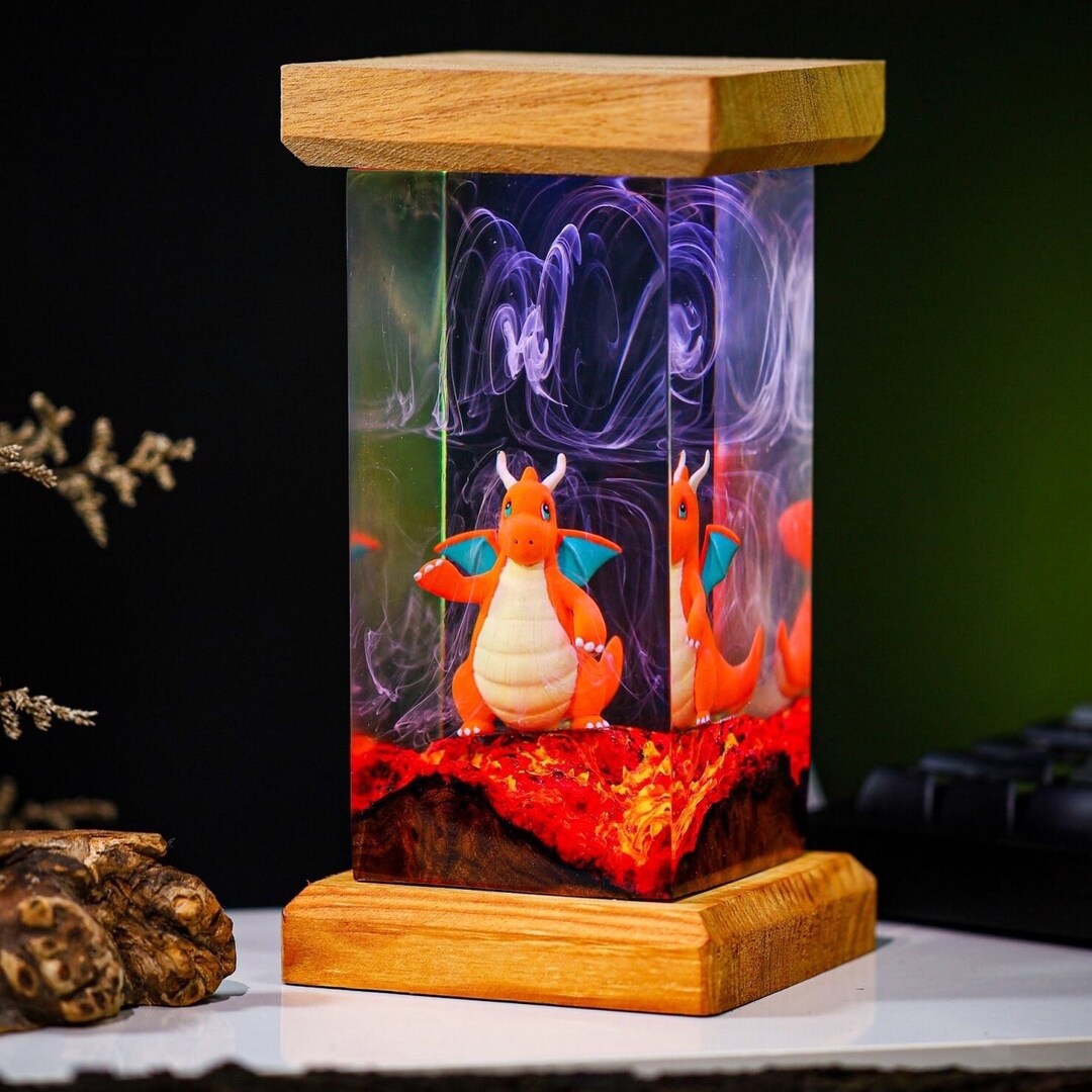 Dragonite Pokemon Night Lamp Pokemon Resin Diorama Lamp, Custom Diorama ...