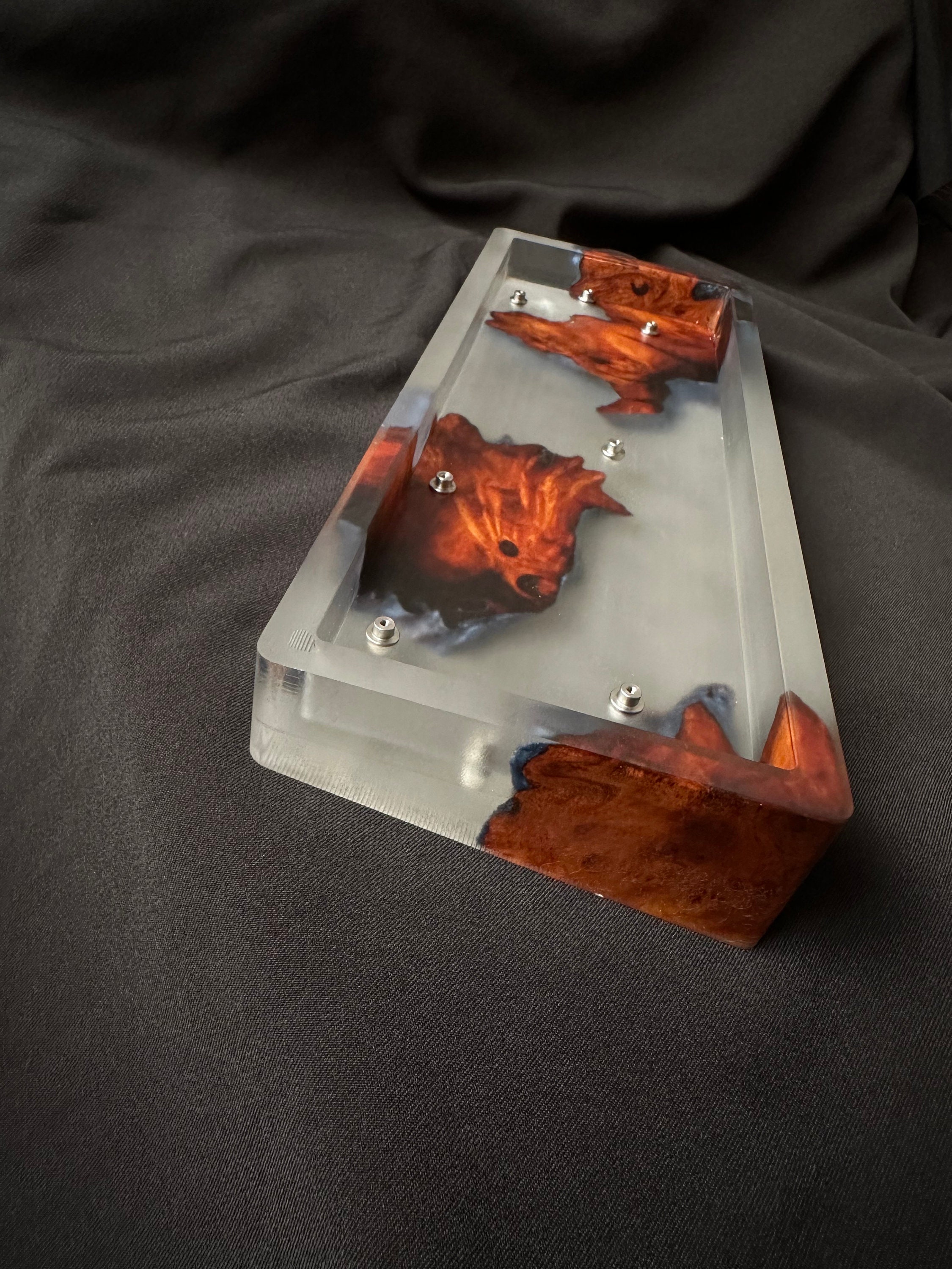 Amboyna Burl Keyboard Case , Resin Keyboard Case, Keyboard Case, Custom ...