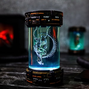 Alien Epoxy Lamp Space Monster Resin Lamp Galaxy Terrarium Personalized ...