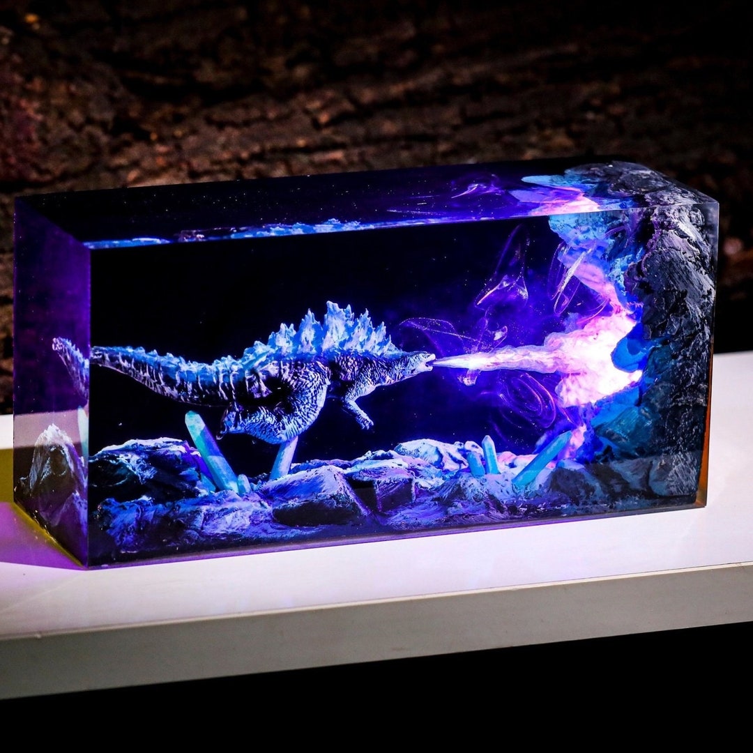 Giant Monster Burning Night Lamp Atomic Breath Resin Lamp Monster ...