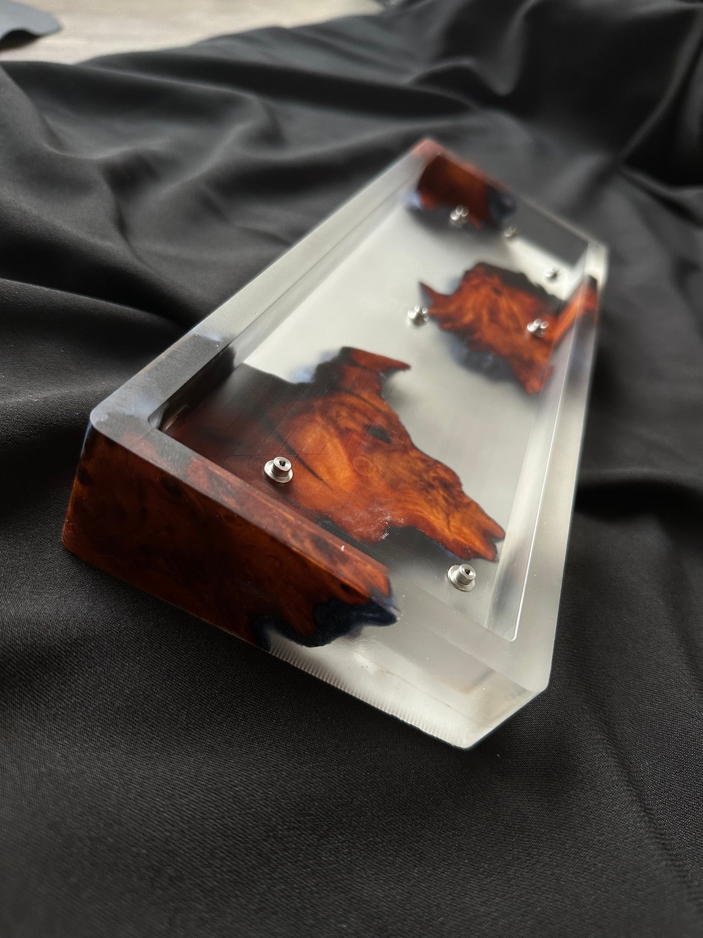 Amboyna Burl Keyboard Case , Resin Keyboard Case, Keyboard Case, Custom ...