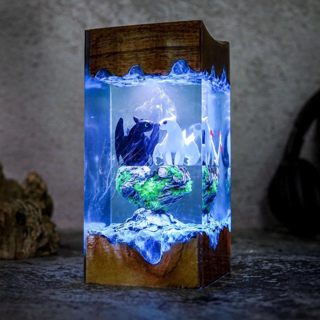 To.oth.less Resin Table Lamp, HTTYD Lamp Dragon Lamp, T.ooth.less and L ...