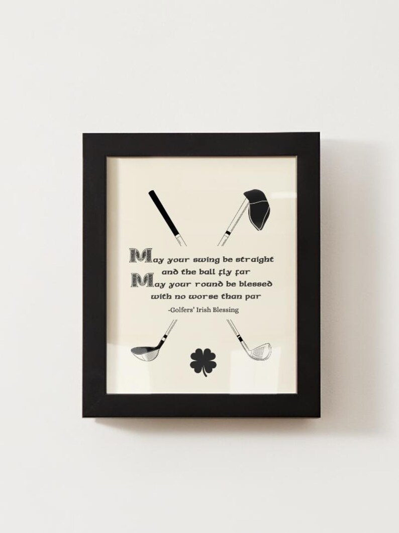 Golfers' Irish Blessing in Black - Digital Download - Etsy