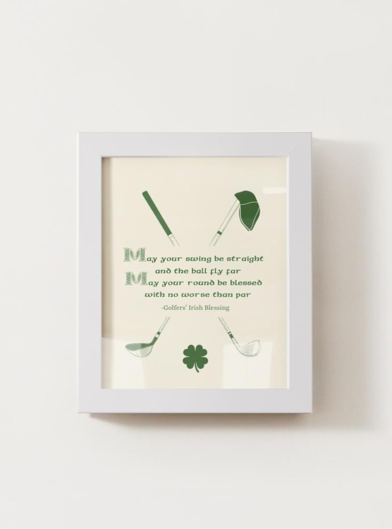 Golfers' Irish Blessing in Green - Digital Download - Etsy
