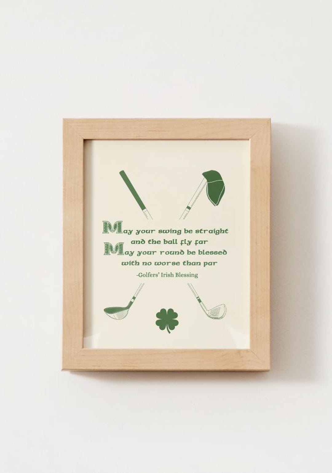 Golfers' Irish Blessing - Matte Vertical Poster - Green - Etsy