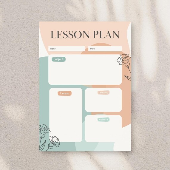 Lesson Planner Minimal - Etsy
