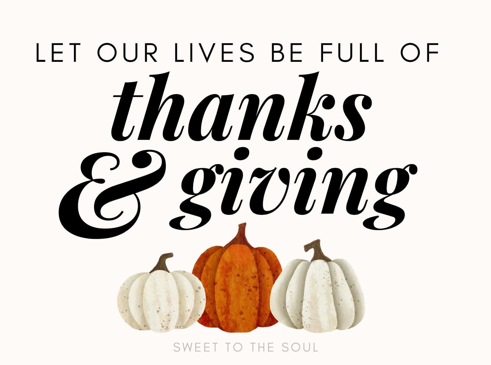 Thanksgiving Poster / Thanks & Giving - Etsy