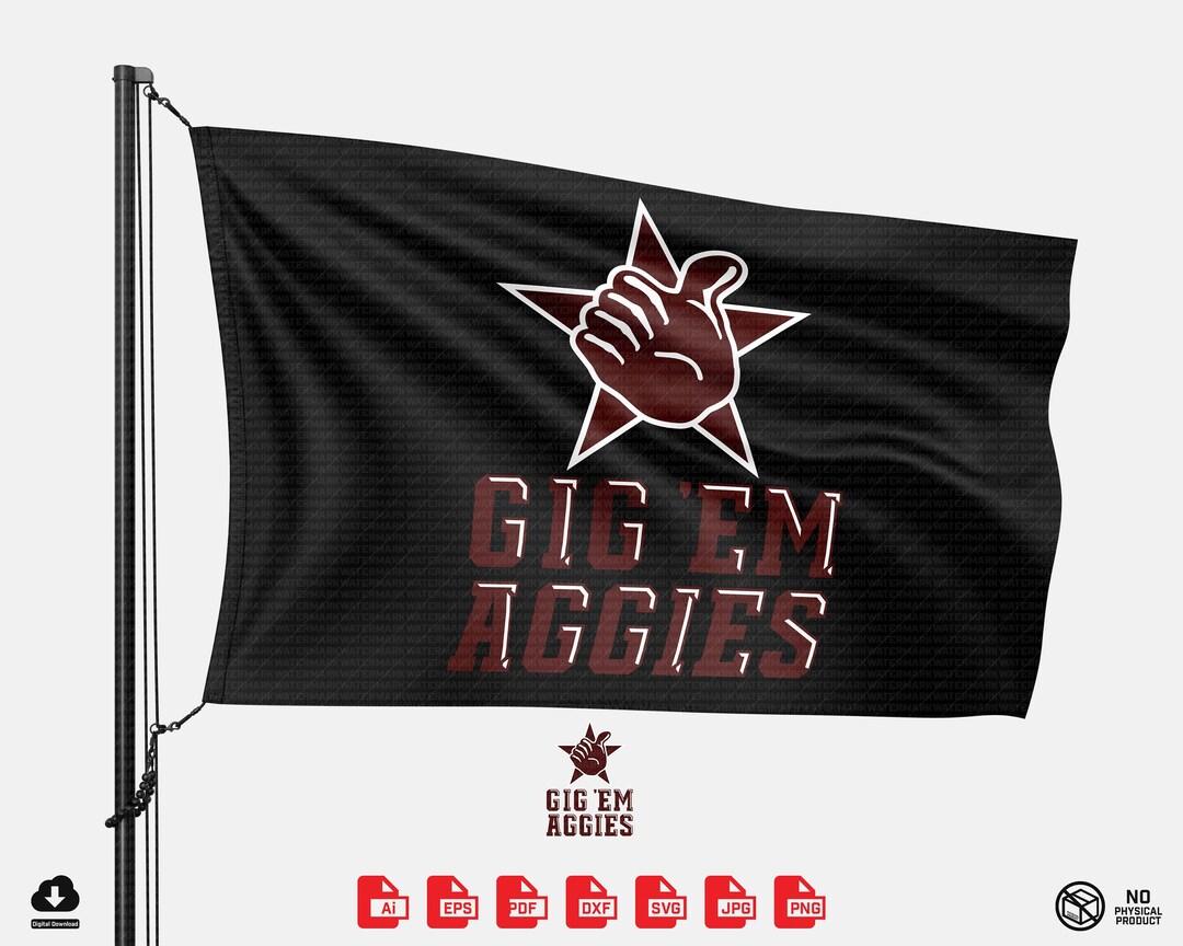 Gig Em Aggies Vector ai, Eps, SVG, PDF, DXF and Image jpg, Png - Etsy