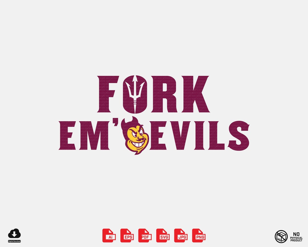 Fork Em Devils Vector ai Eps SVG PDF and Image jpg Png - Etsy