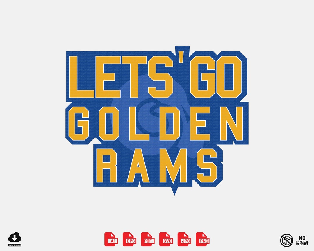 Let's Go Golden Rams Vector ai Eps SVG PDF and Image - Etsy Australia