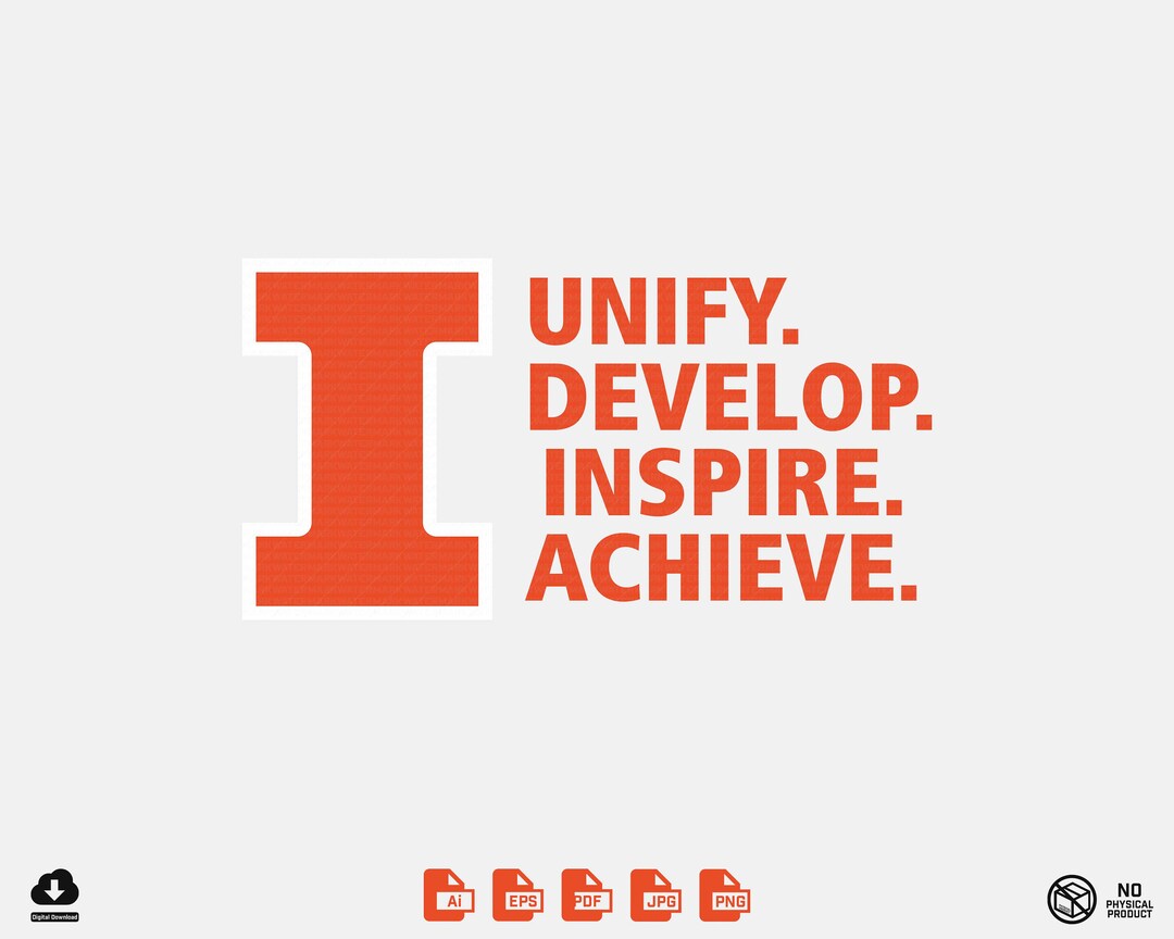Unify Develop Inspire Achieve Vector ai Eps SVG PDF - Etsy