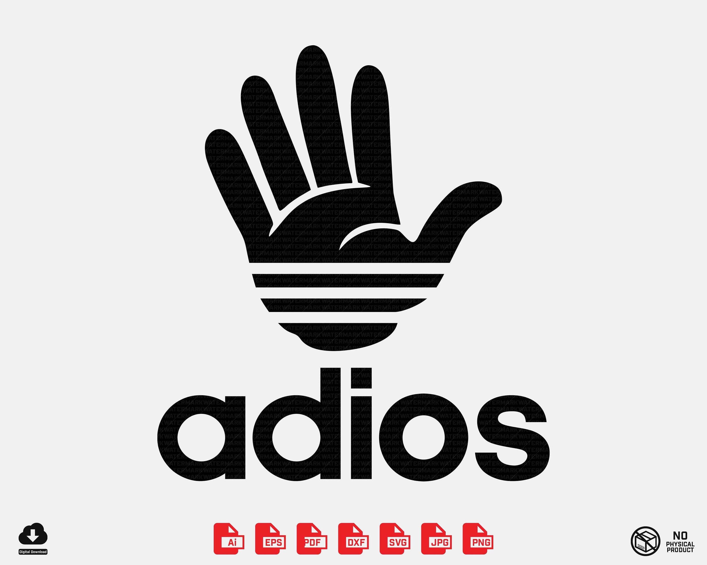 Adios Vector ai, Eps, SVG, PDF, DXF and Image jpg, Png - Etsy