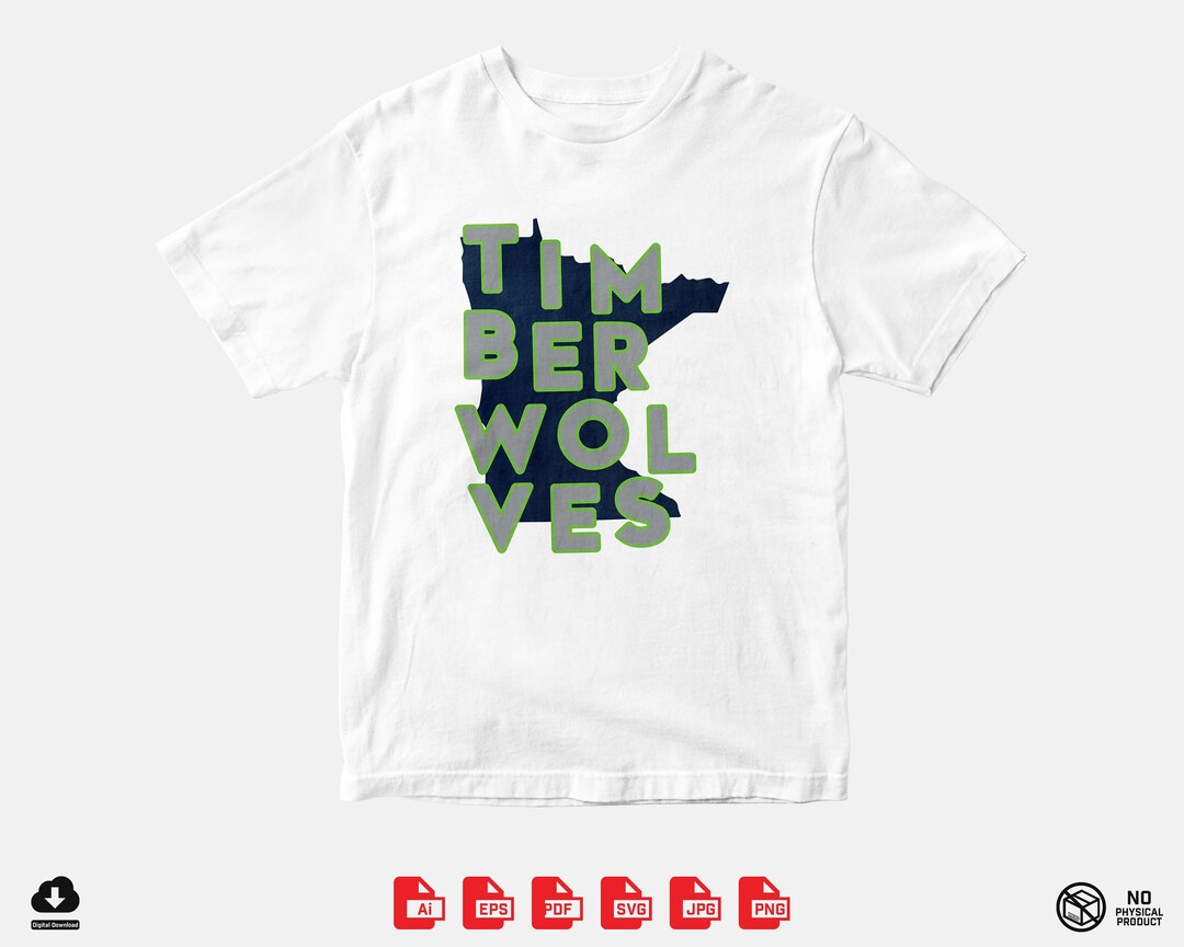 Timberwolves Min Map Vector ai, Eps, SVG, PDF and Image jpg, Png - Etsy